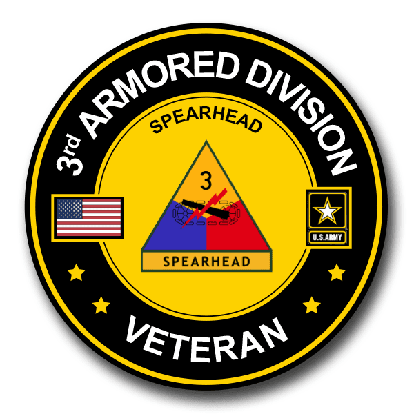 3rd Armored Division Veteran Decal - US Army Division Veteran Decals ...