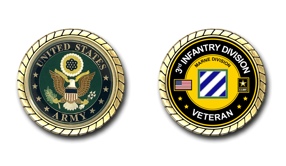 3rd Infantry Division Veteran Challenge Coin - US Army Division Veteran ...