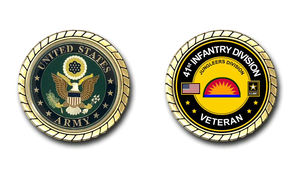 41st Infantry Division Veteran Challenge Coin - US Army Division ...