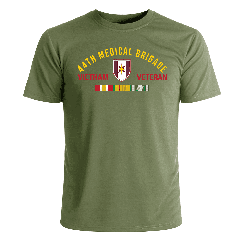 44th Medical Brigade Vietnam Veteran with Ribbons T-Shirt - US Army ...