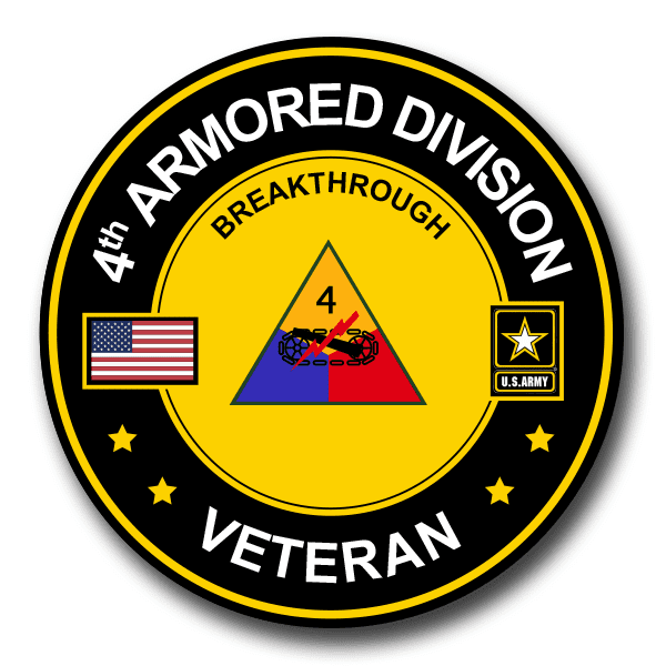 4th Armored Division Veteran Decal - US Army Division Veteran Decals ...