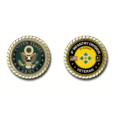 4th Infantry Division Veteran Challenge Coin - US Army Division Veteran ...