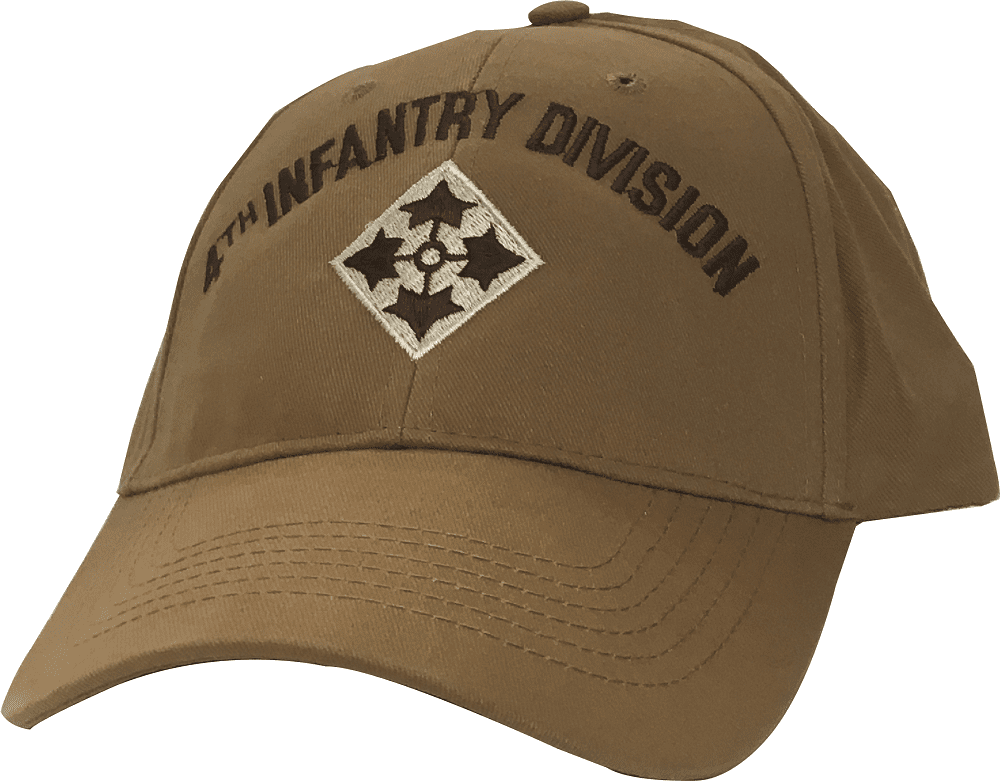 4th Infantry Divison Coyote Brown Ball Cap - US Army Coyote Brown Ball ...