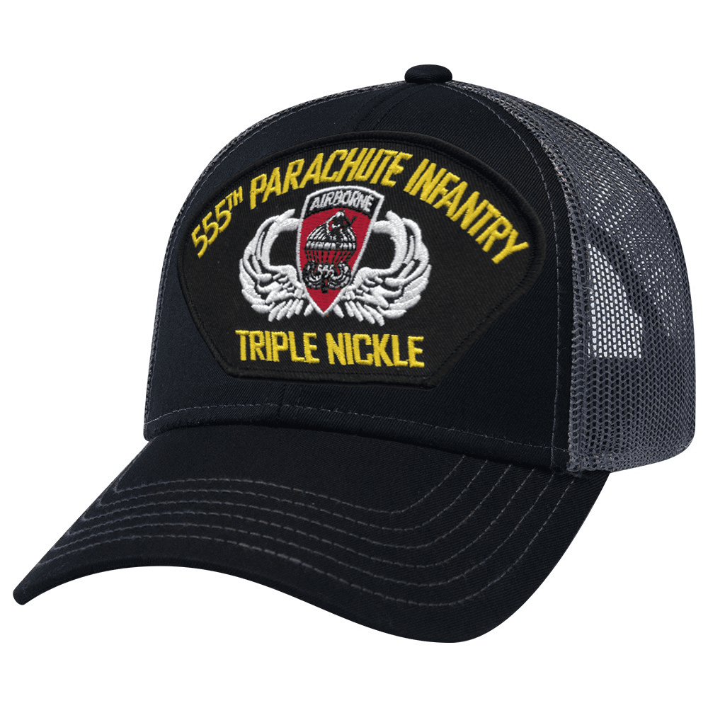 555th Airborne Infantry Triple Nickle Mesh Back Cap - New Mesh Caps ...