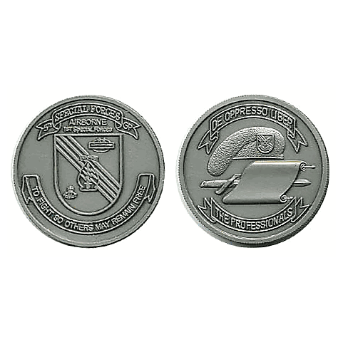 5th Special Forces Group Silver Vintage Challenge Coin - Vintage ...