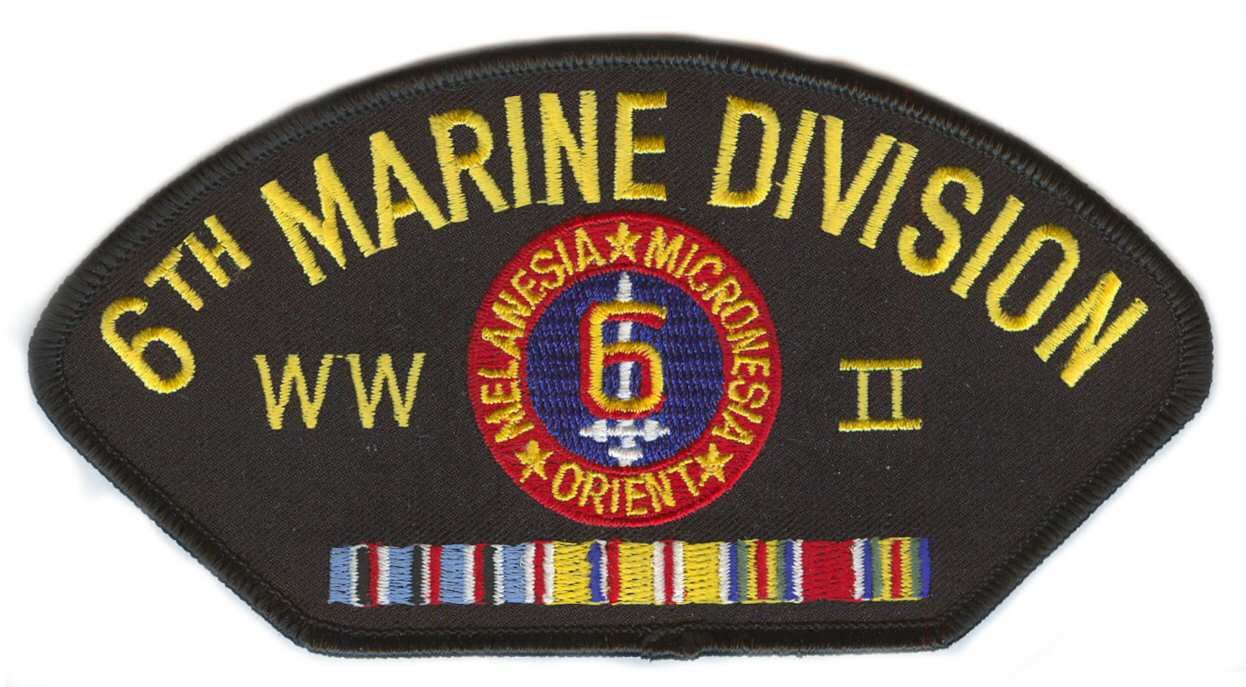 6th Marine Division WWII Patch - World War 2 Hat Patches - PriorService.com