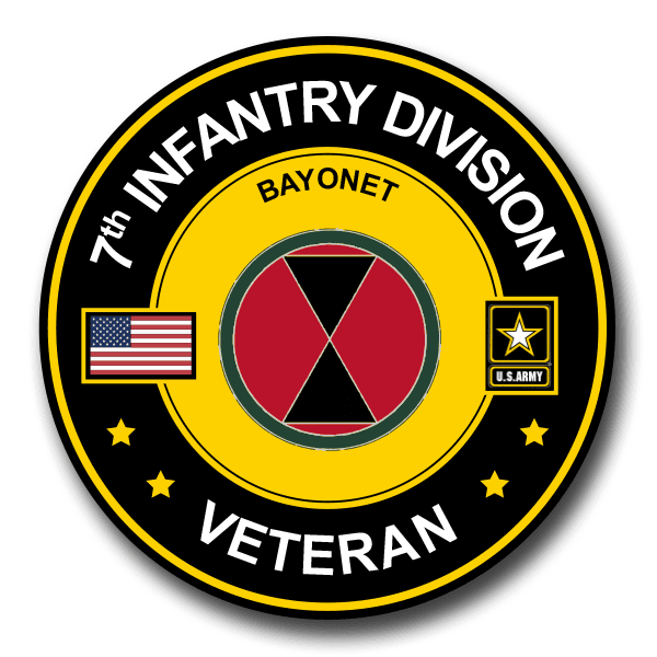 7th Infantry Division Veteran Decal - US Army Division Veteran Decals ...