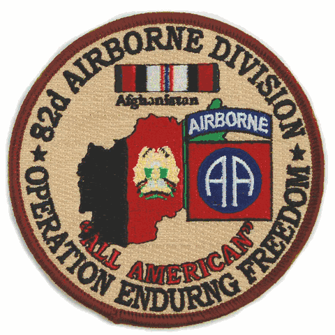 82nd Airborne Division Operation Enduring Freedom Patch - Operation ...