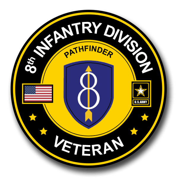 8th Infantry Division Veteran Decal - US Army Division Veteran Decals ...