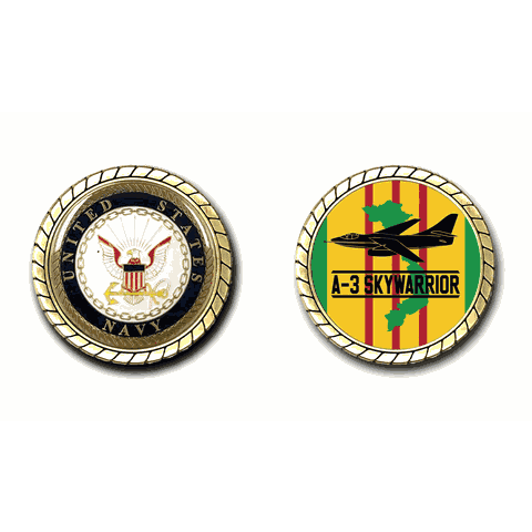 A-3 Skywarrior Vietnam US Navy Ribbon Challenge Coin - New Vietnam ...
