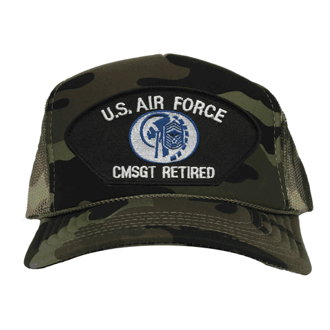 Air Force Chief Master Sergeant Retired Camo Mesh Back Cap - New Camo ...