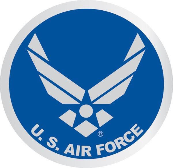 US Air Force New Logo 3" Metallic Decal - US Air Force Decals ...
