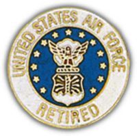 Air Force Retired Pin - Air Force Pins - PriorService.com