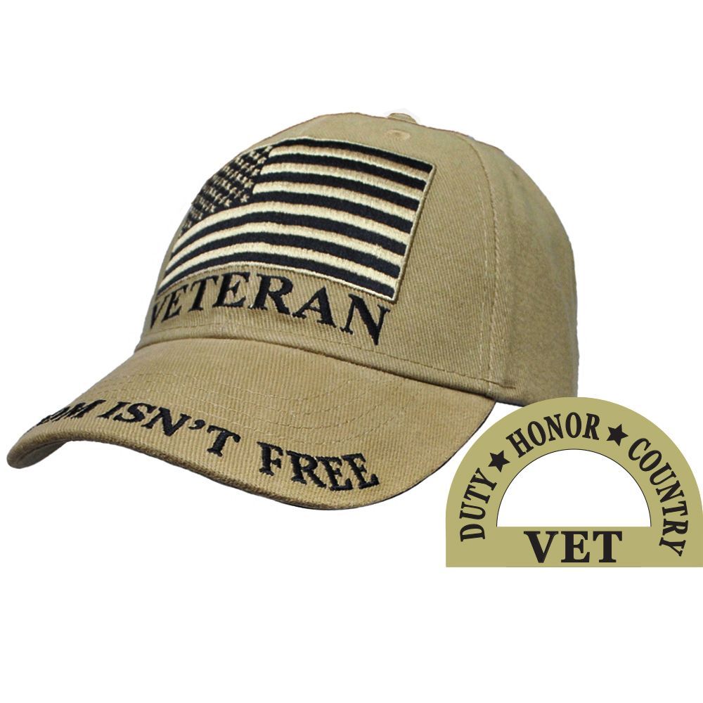 American Veteran Tan Ball Cap - New Ball Caps - PriorService.com