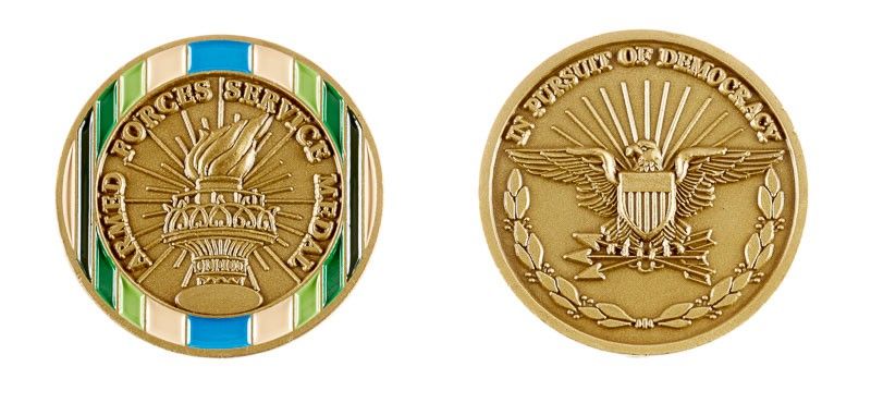 Armed Forces Service Medal Challenge Coin
