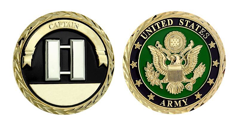 Army Captain Challenge Coin - New Army Rank Coins - PriorService.com