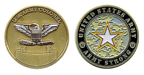 Army Colonel Challenge Coin - US Army Rank Challenge Coins ...