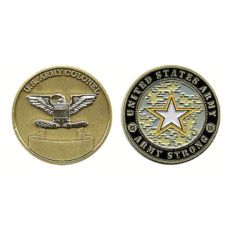 Army Colonel Challenge Coin - US Army Rank Challenge Coins ...