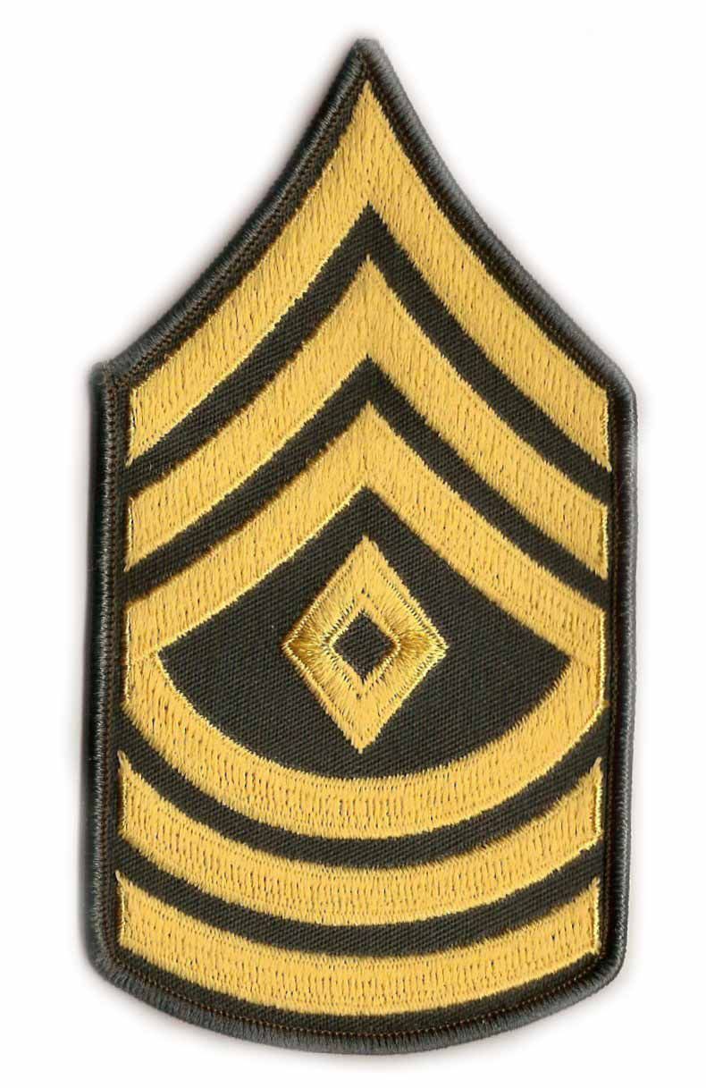 Army First Sergeant E-8 Cloth Rank Pair - Army Enlisted Cloth Ranks ...