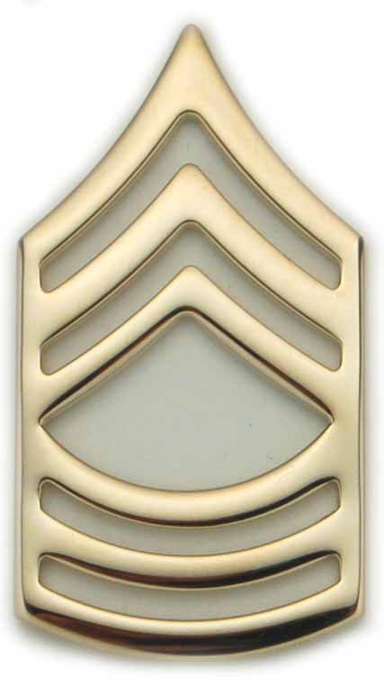 Army Master Sergeant E-8 Pin-On Rank Pair - Army Brass Pin-On Rank ...