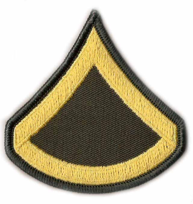 Army Private First Class E-3 Cloth Rank Pair - Army Enlisted Cloth ...