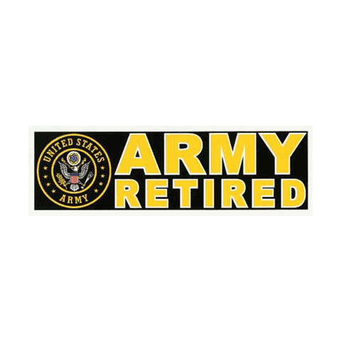 Army Retired Bumper Sticker - New Bumper Stickers - PriorService.com