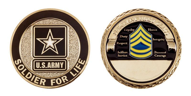 US Army Sergeant First Class E-7 Rank Challenge Coin