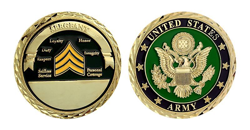 Army Sergeant Challenge Coin - New Army Rank Coins - PriorService.com