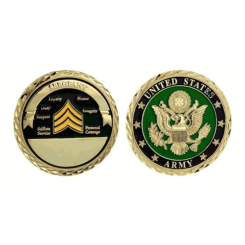 Army Sergeant Challenge Coin - New Army Rank Coins - PriorService.com
