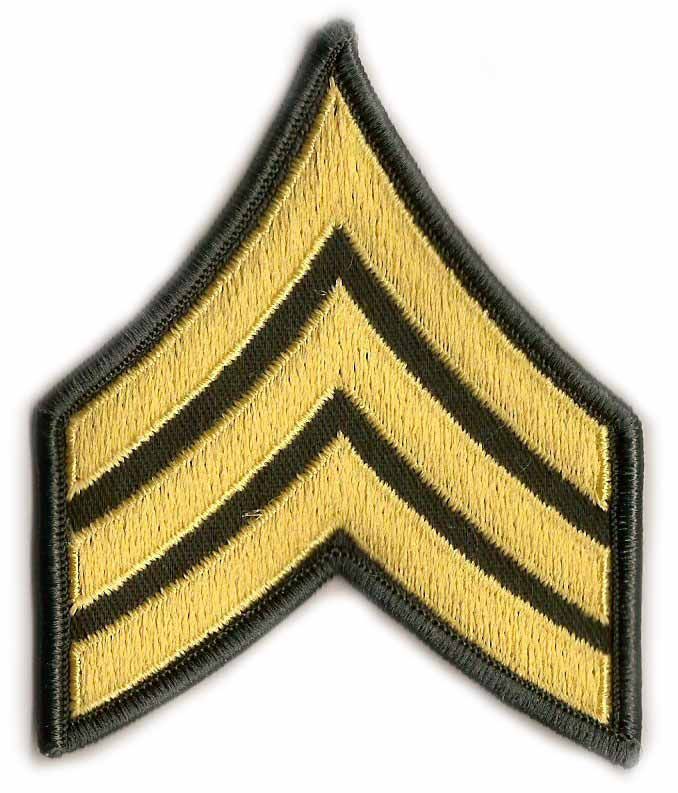 Army Sergeant E-5 Cloth Rank Pair - Army Enlisted Cloth Ranks ...