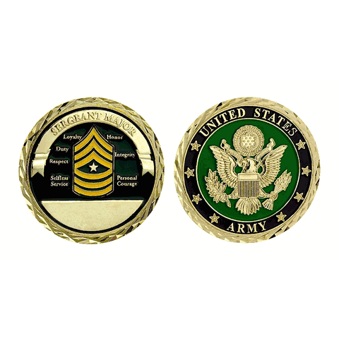 Army Sergeant Major Challenge Coin - New Army Rank Coins - PriorService.com