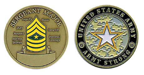 Army Sergeant Major Challenge Coin - US Army Rank Challenge Coins ...