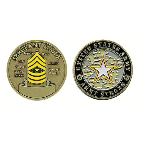 Army Sergeant Major Challenge Coin - US Army Rank Challenge Coins ...