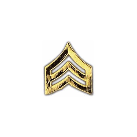 Army Sgt. Stripes Pin (Black/Brass) - Small Army Pins - PriorService.com