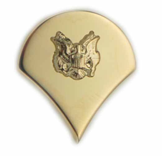 Army Spec 4 E-4 Pin-On Rank Pair - Army Brass Pin-On Rank ...
