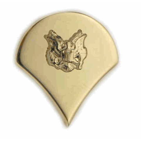 Army Spec 4 E-4 Pin-On Rank Pair - Army Brass Pin-On Rank ...