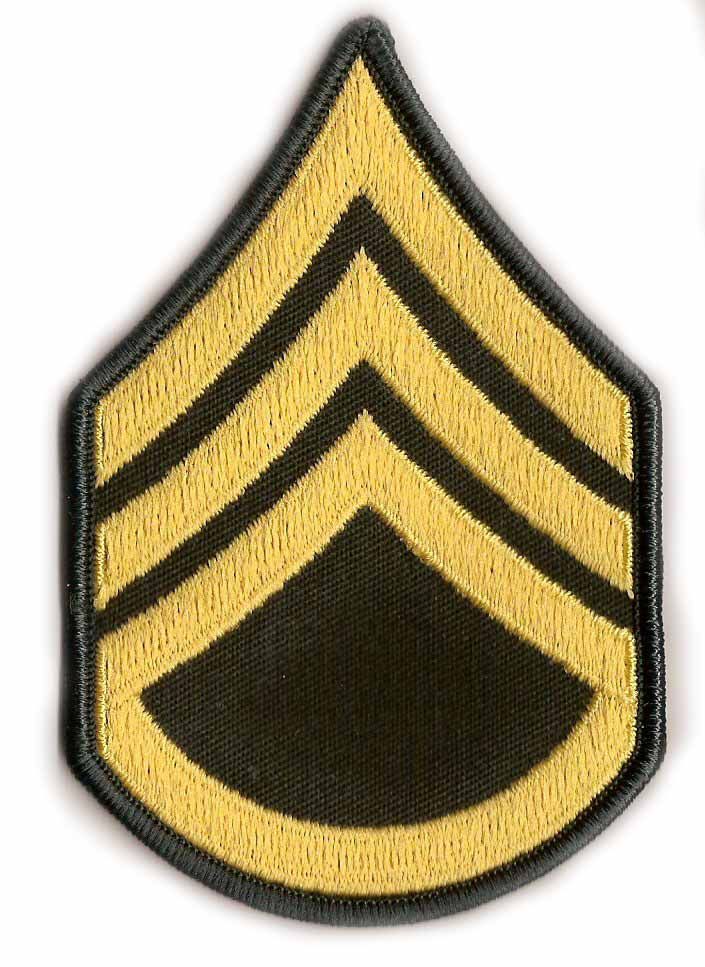 Army Staff Sergeant E-6 Cloth Rank Pair - Army Enlisted Cloth Ranks ...