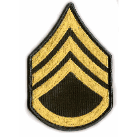 Army Staff Sergeant E-6 Cloth Rank Pair - Army Enlisted Cloth Ranks ...