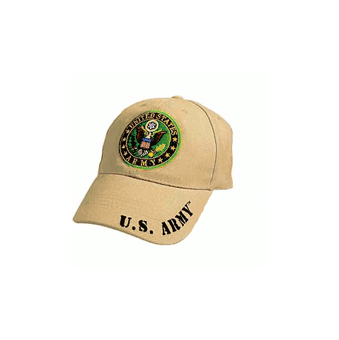 Army Tan Direct Embroidered Ball Cap - US Army Caps - PriorService.com