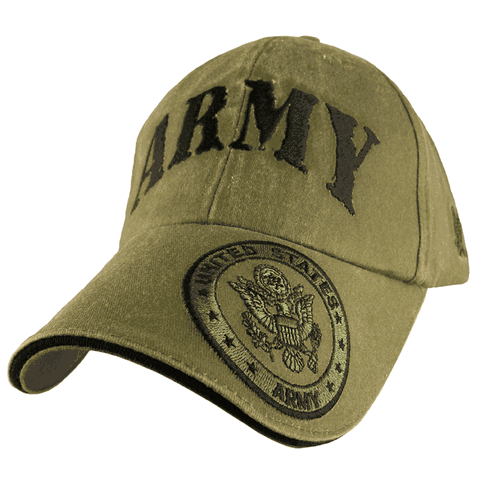 ARMY with Emblem OD Cap - US Army Caps - PriorService.com