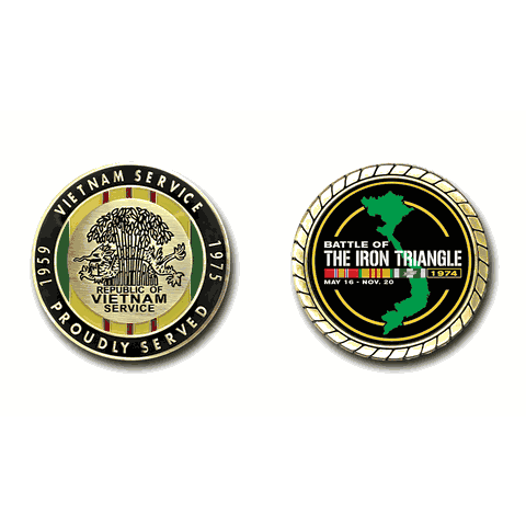 Battle of The Iron Triangle Vietnam Challenge Coin - Vietnam Battles ...
