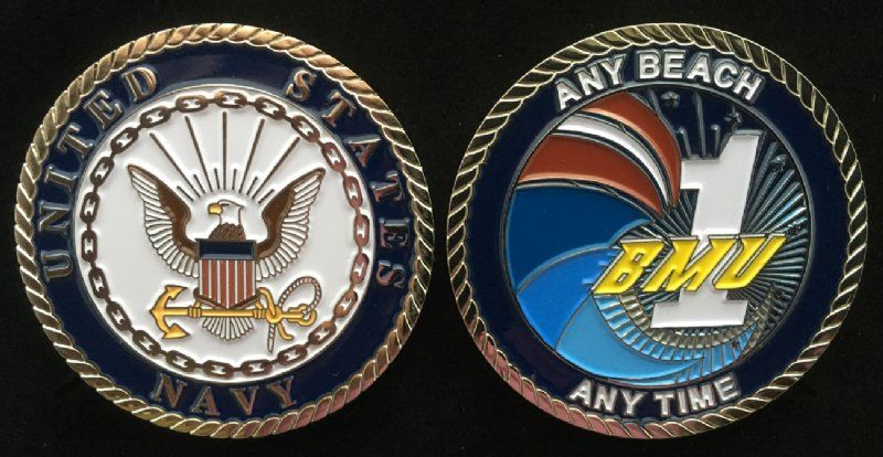 Beachmaster Unit 1 Enlisted Challenge Coin - New Navy Challenge Coins ...