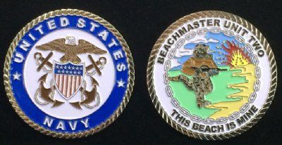 Beachmaster Unit 2 Officer Challenge Coin - New Navy Challenge Coins ...