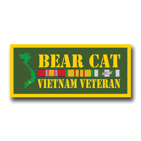 Bear Cat Vietnam Veteran Decal - Vietnam Duty Station Decals ...