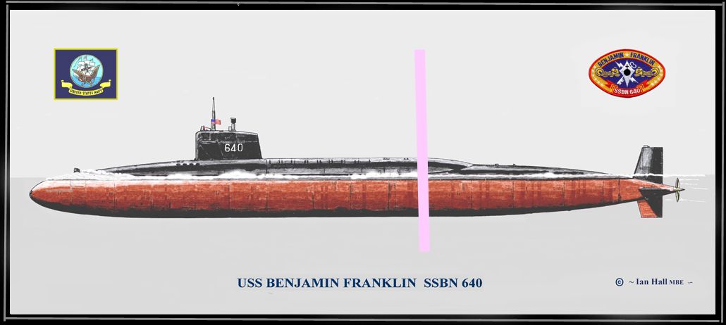 Benjamin Franklin SSBN-640 Print - Submarines A-F - PriorService.com