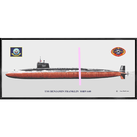 Benjamin Franklin SSBN-640 Print - Submarines A-F - PriorService.com