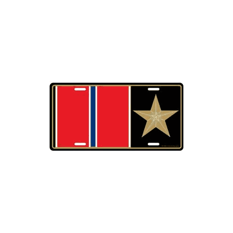 Bronze Star License Plate - - PriorService.com