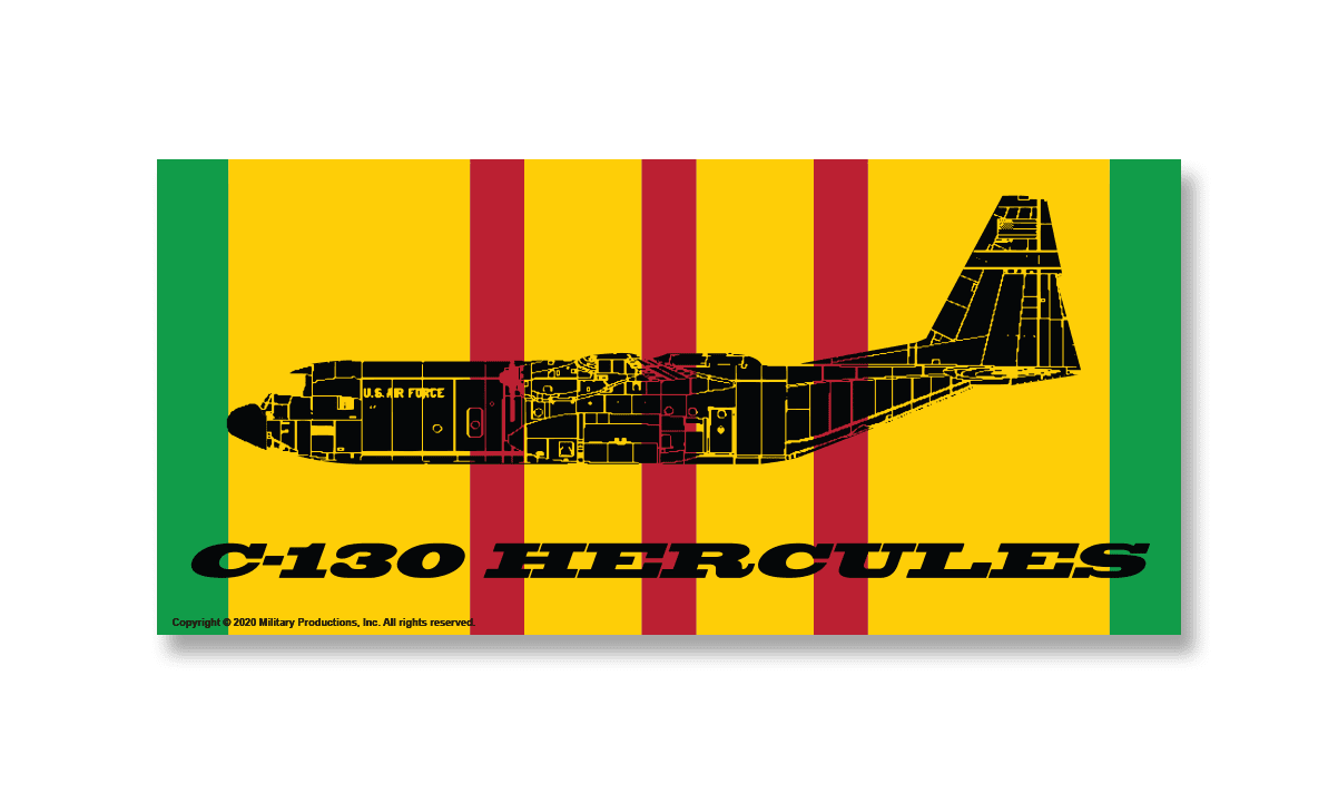 C-130 Hercules Vietnam Decal - Vietnam Aircraft Decals - PriorService.com