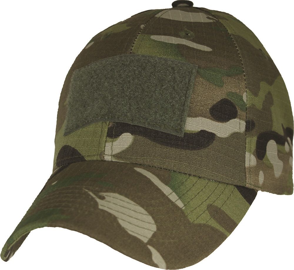 Camo Front Hook & Loop Cap - Hook & Loop Ball Caps - PriorService.com