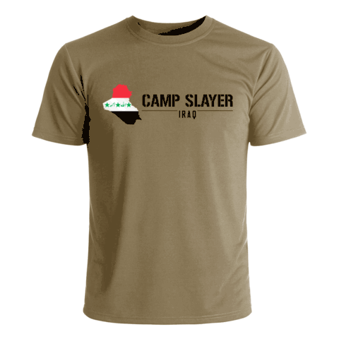 Camp Slayer Iraq T-Shirt - Iraq Duty Station T-Shirts - PriorService.com